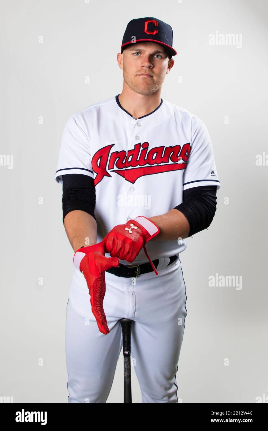 Cleveland Indians first basemen Jake Bauers poses for a portrait during ...