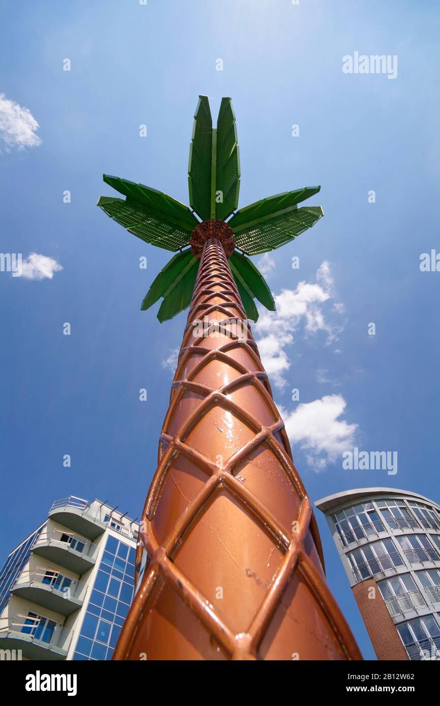 Steel palm trees at the antoniparkt hi-res stock photography and images ...