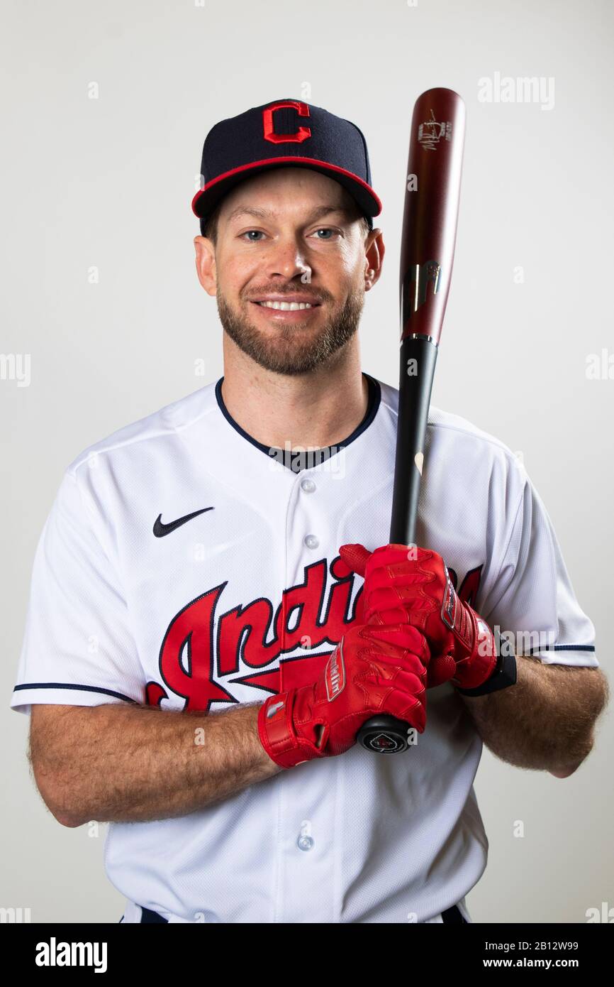 Cleveland Indians utility player Mike Freeman poses for a portrait ...