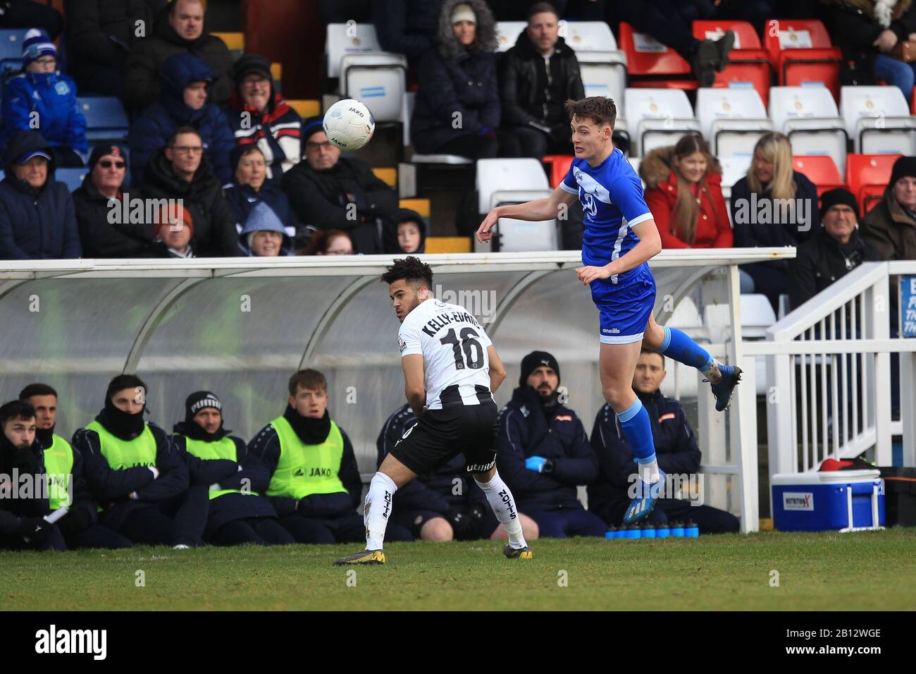 Rob harker of hartlepool united beats dion kelly evans hi-res stock ...