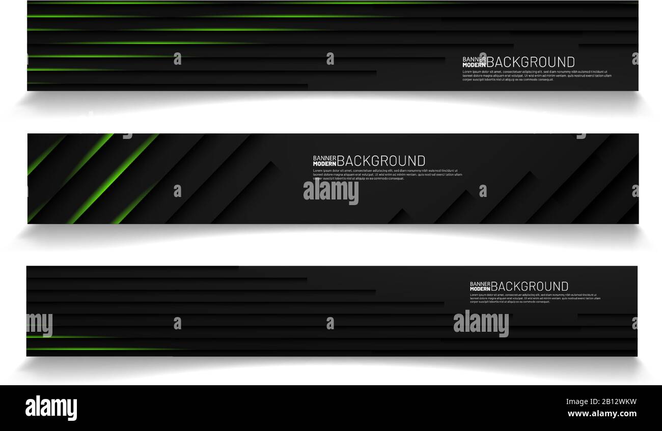 Modern web banner background. abstract vector template design Stock ...