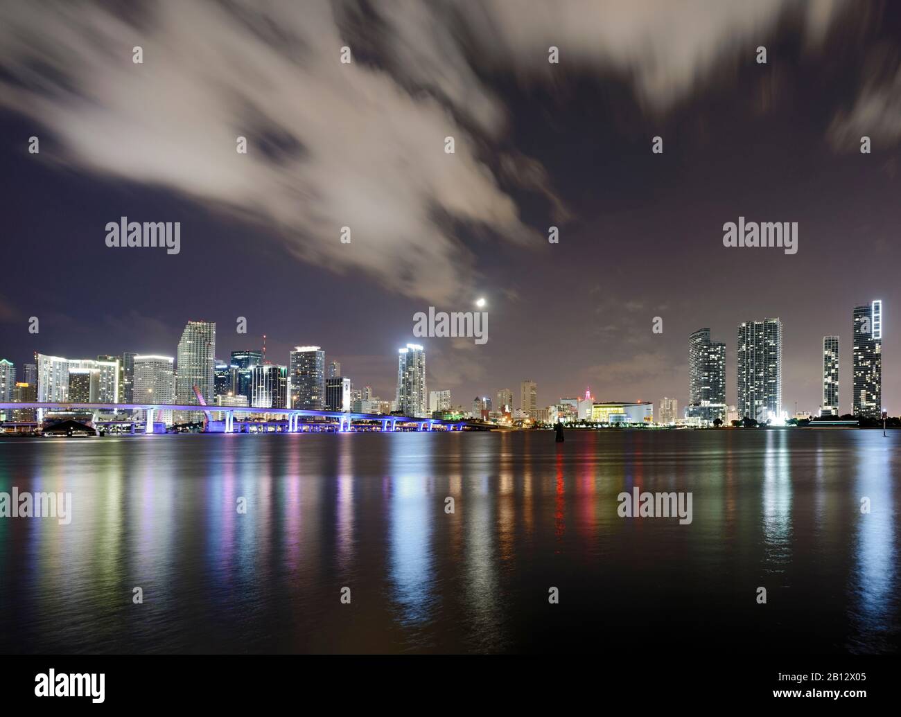 Miami skyline in the evening,Florida,USA Stock Photo - Alamy