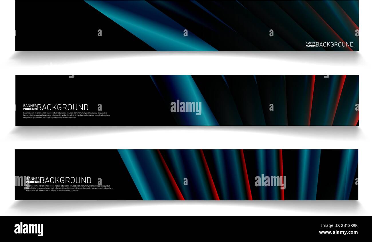 Modern web banner background. abstract vector template design Stock ...