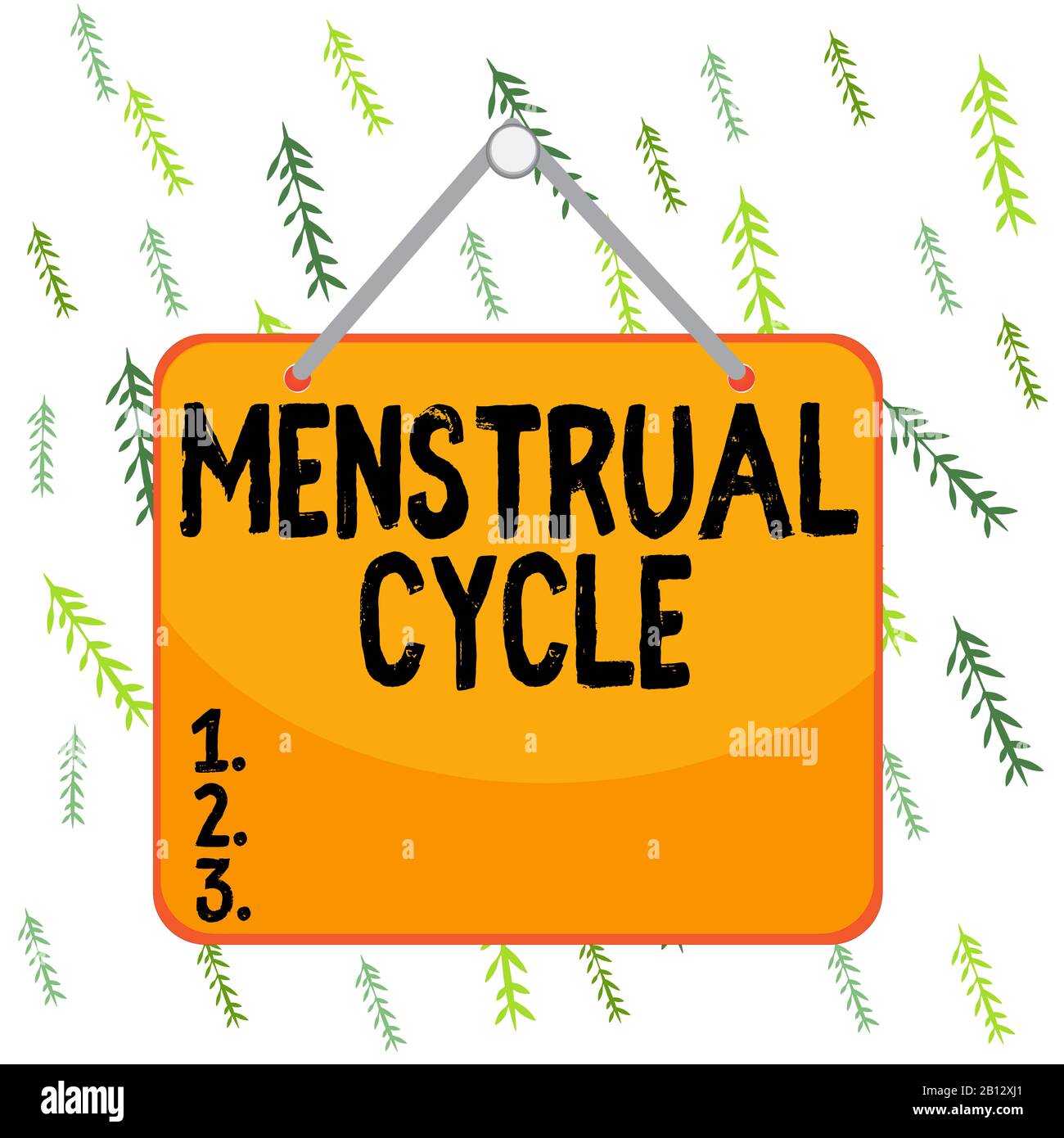 Handwriting text writing Menstrual Cycle. Conceptual photo monthly ...