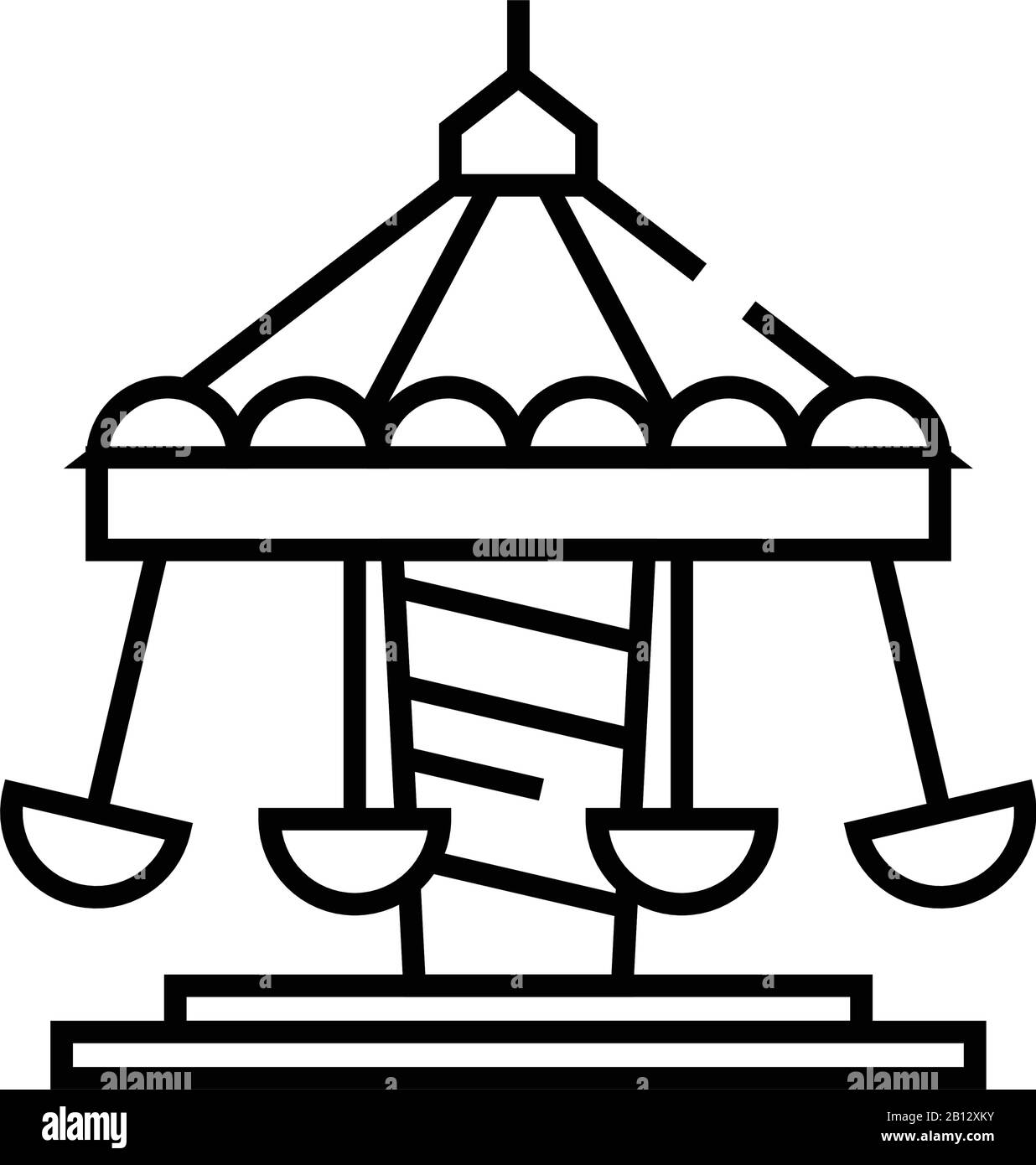 Carousel line icon, concept sign, outline vector illustration, linear ...