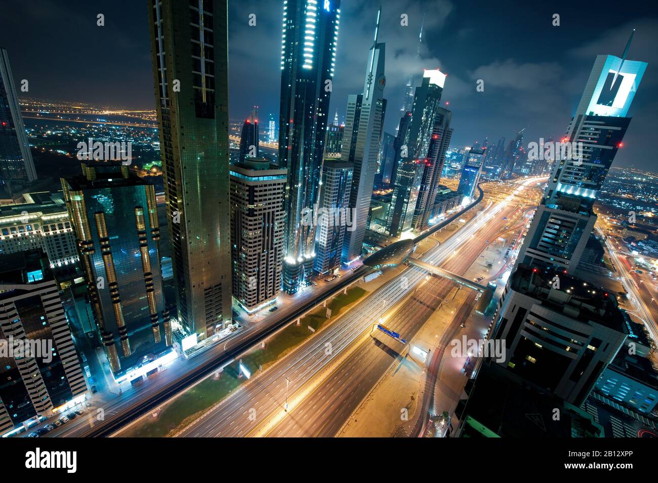Towers along Sheikh Zayed Road,Dubai,UAE Stock Photo - Alamy