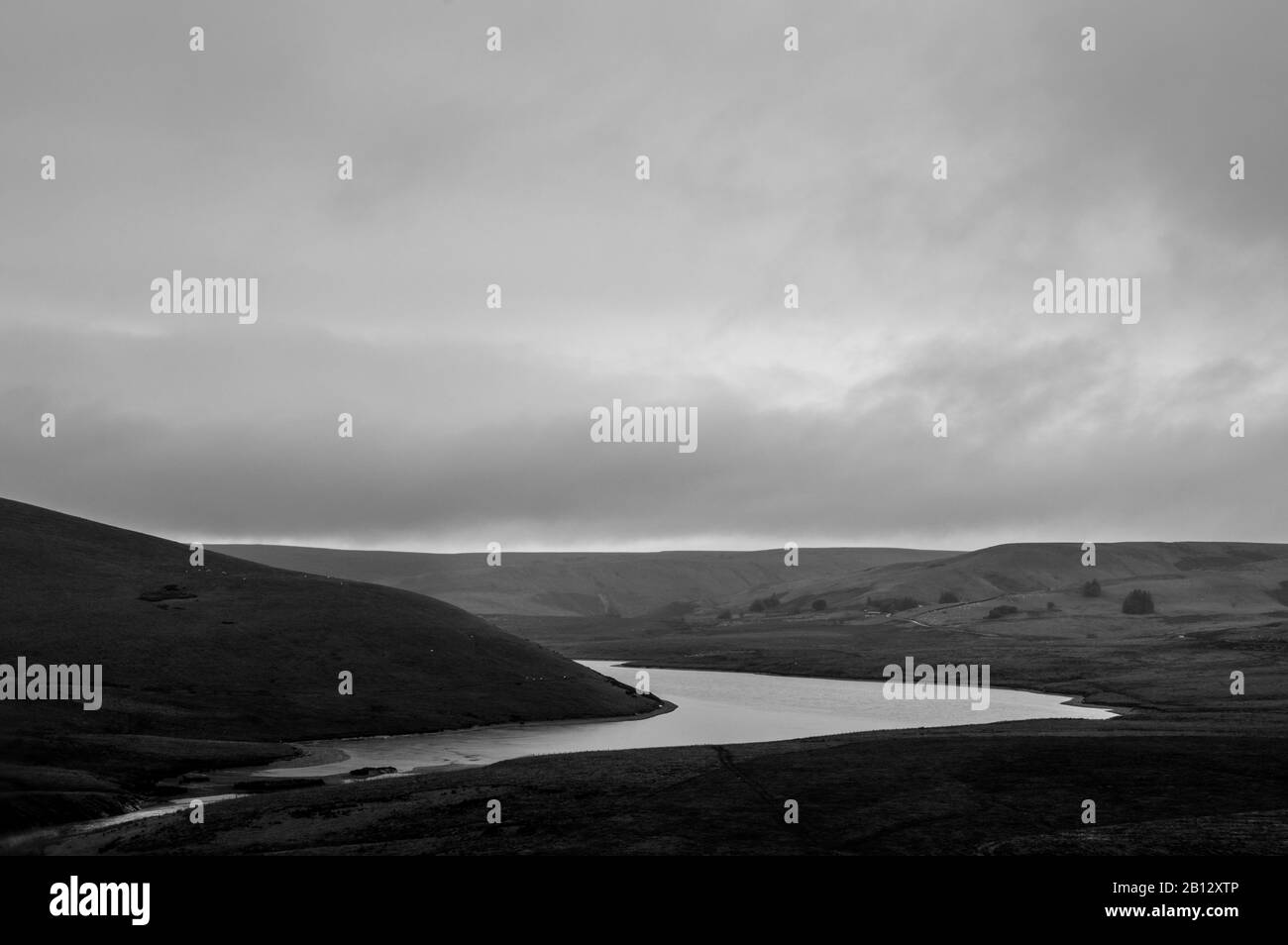 Cronfa reservoir Black and White Stock Photos & Images - Alamy