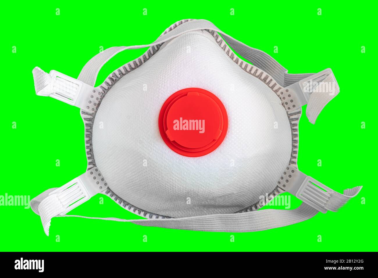 Fine dust mask FFP 3 NR D with breathing valve isolated on white ...