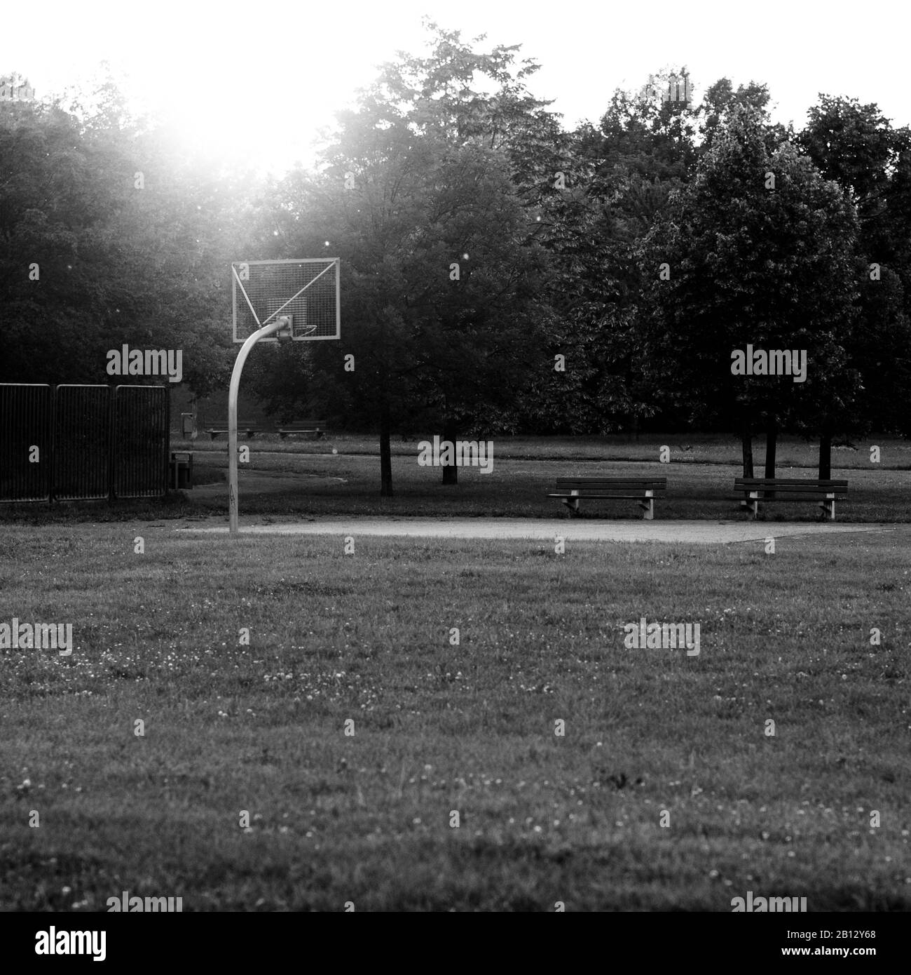 Deserted sports ground Stock Photo - Alamy