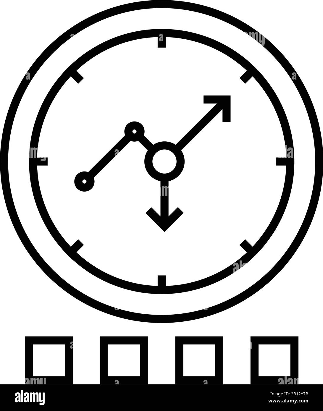 Clock timer line icon, concept sign, outline vector illustration, linear symbol Stock Vector ...