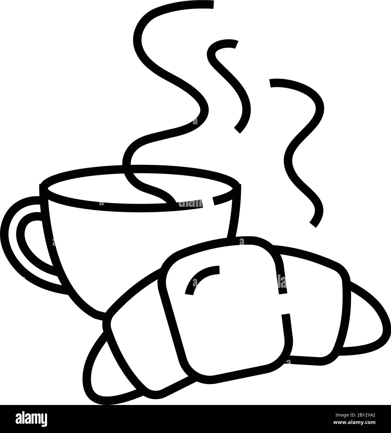 Breakfast line icon, concept sign, outline vector illustration, linear ...