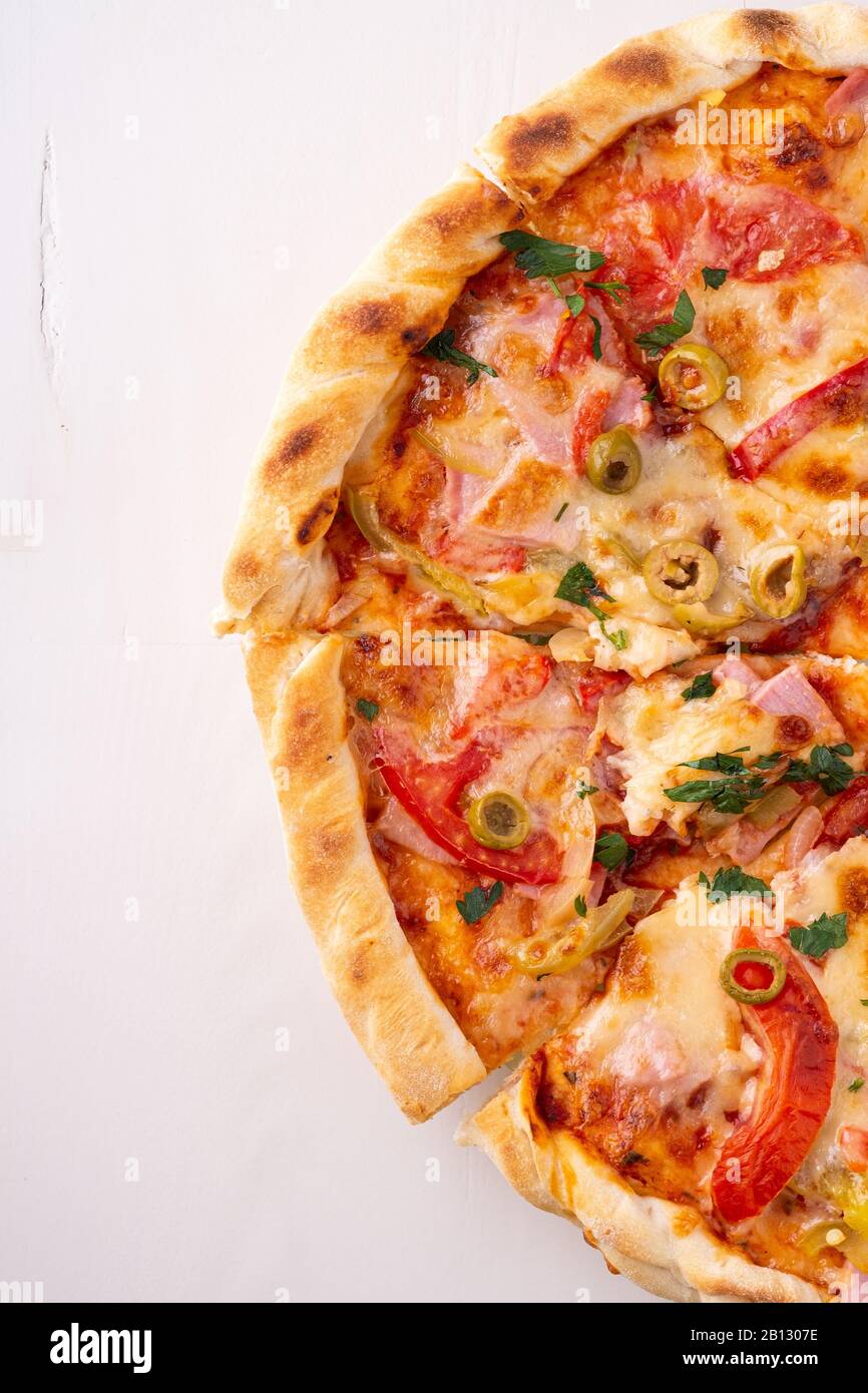 Half and half pizza hi-res stock photography and images - Alamy