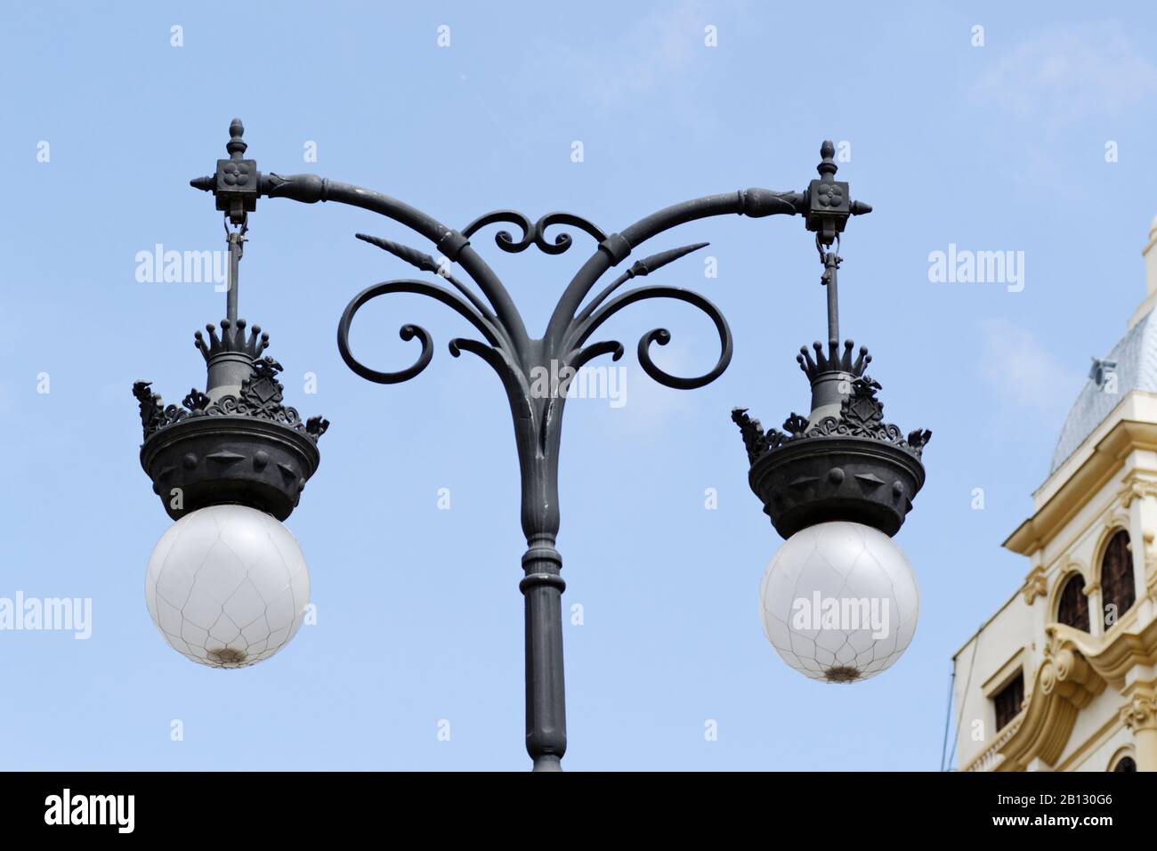 Historic street lights,Valencia,Spain Stock Photo - Alamy