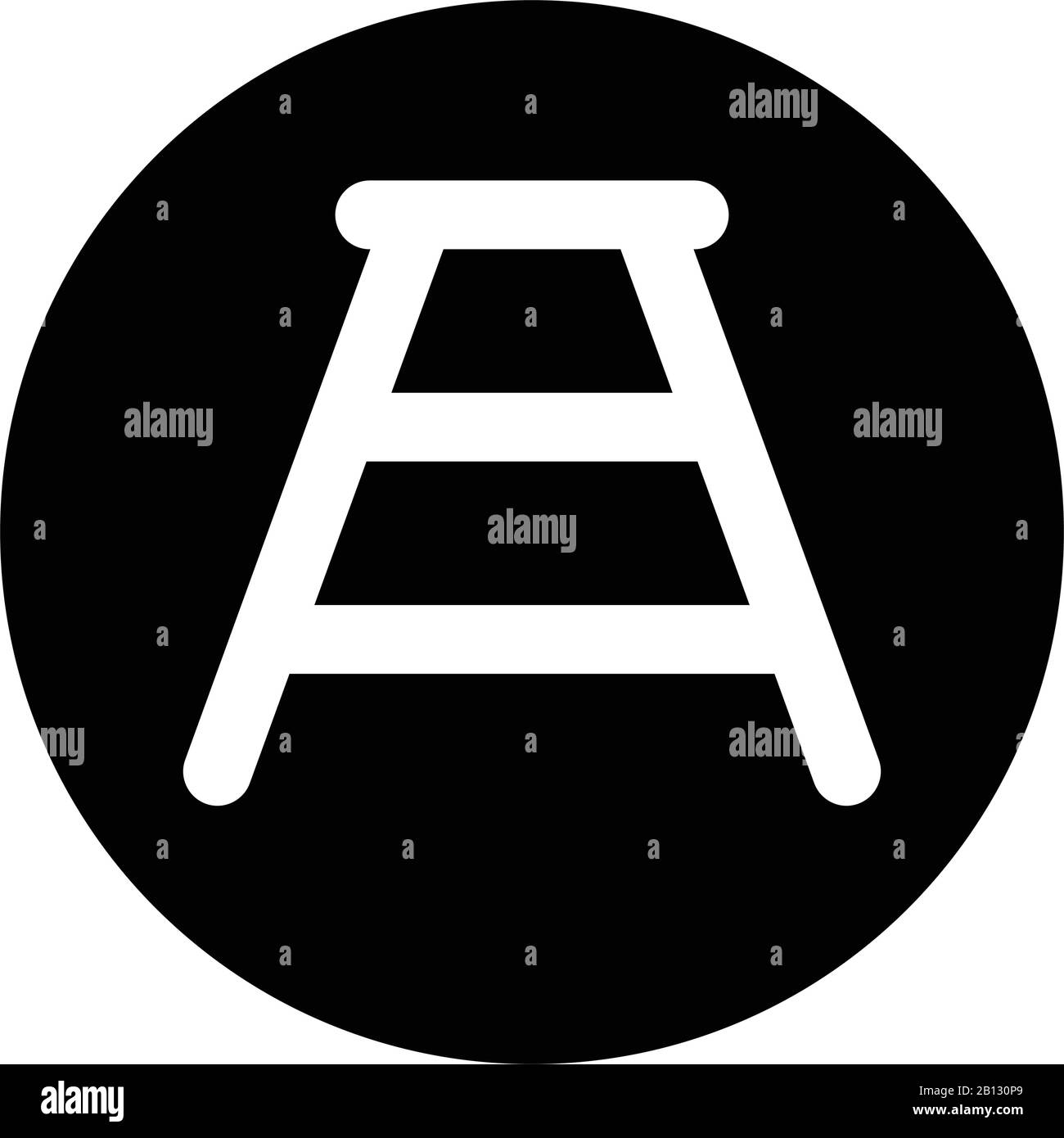 Pixel perfect Bench icon, Ladder, Construction element for commercial ...
