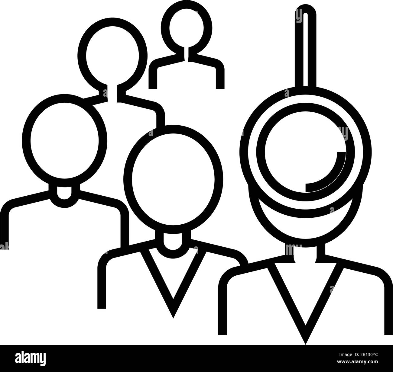 Candidate line icon, concept sign, outline vector illustration, linear ...