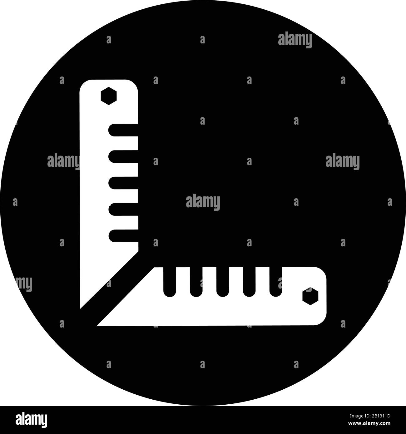 Pixel perfect Ruler icon, size measurement for commercial, print media ...
