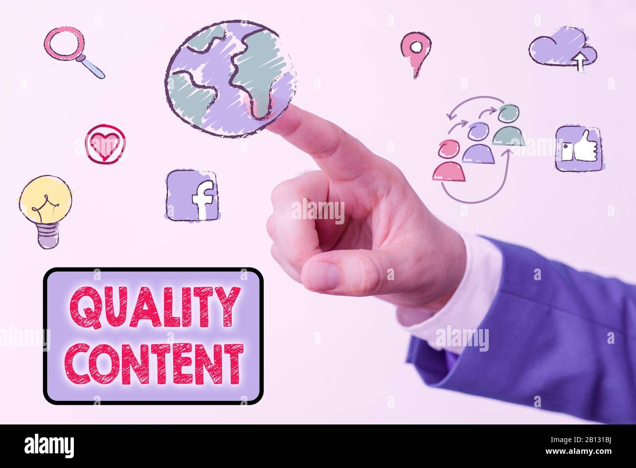 Conceptual hand writing showing Quality Content. Concept meaning ...