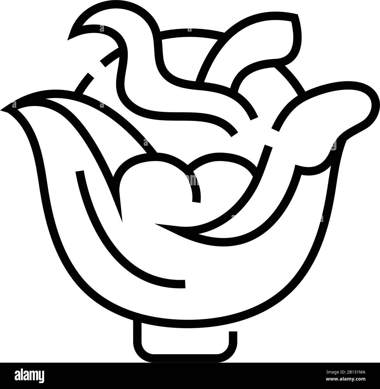 Cabbage line icon, concept sign, outline vector illustration, linear ...