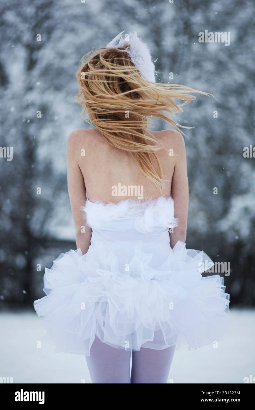 Ballerina freezing in the snow Stock Photo - Alamy