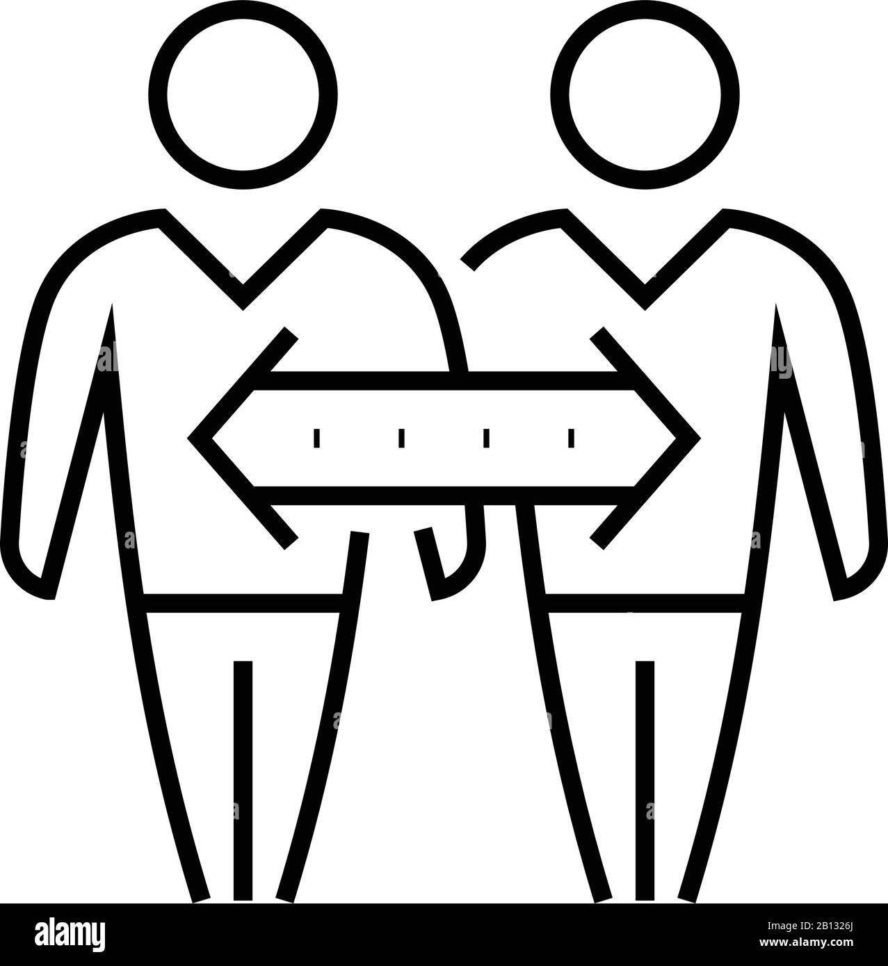 Business communication line icon, concept sign, outline vector ...