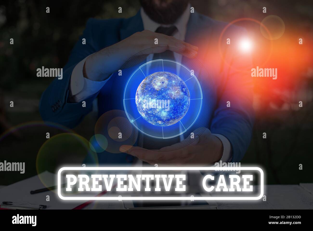 Conceptual hand writing showing Preventive Care. Concept meaning care ...