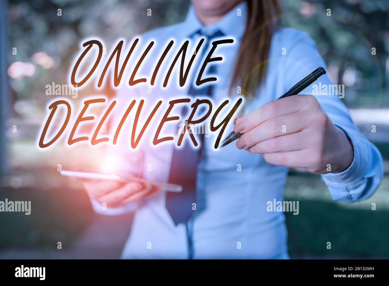 Handwriting text writing Online Delivery. Conceptual photo the act or ...