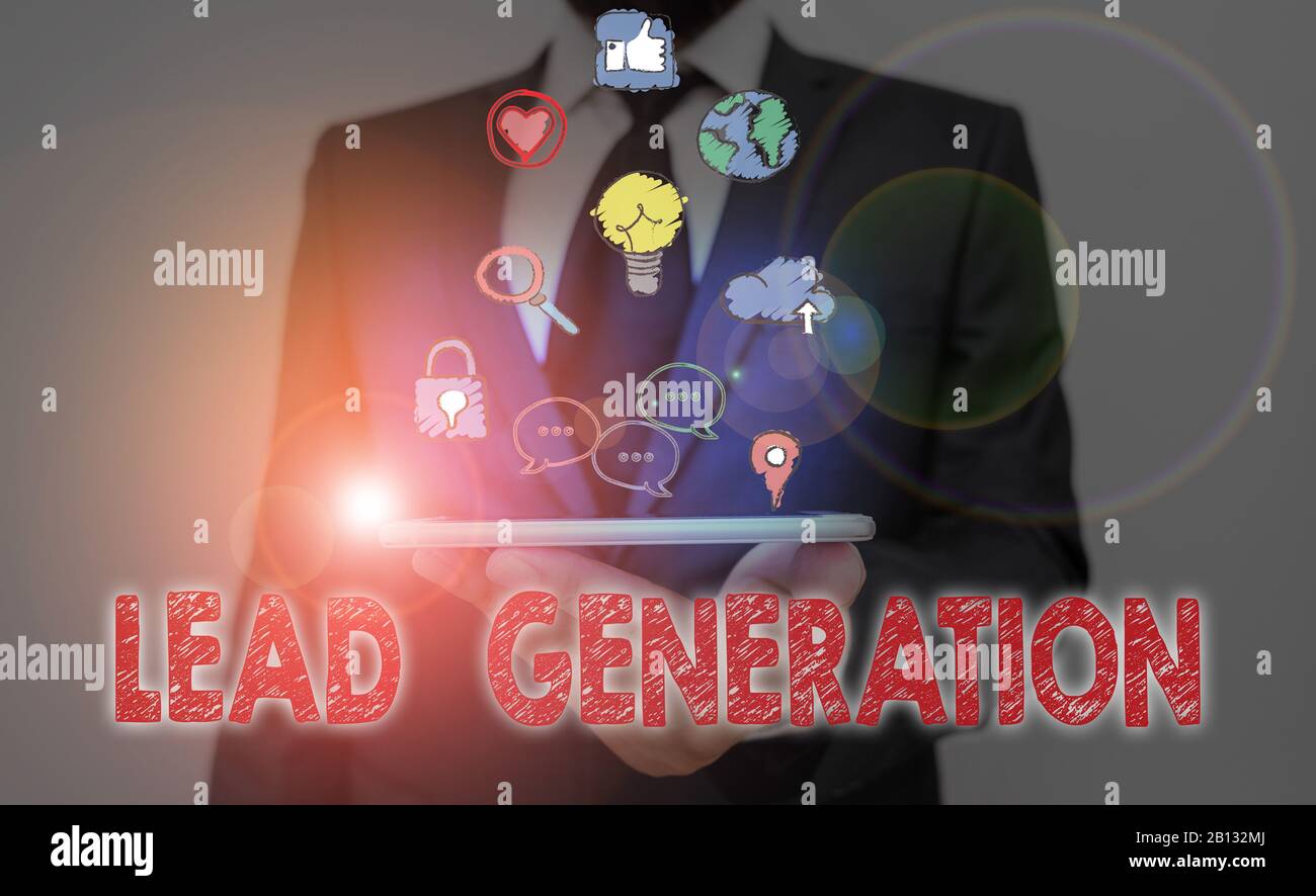 Conceptual hand writing showing Lead Generation. Concept meaning ...