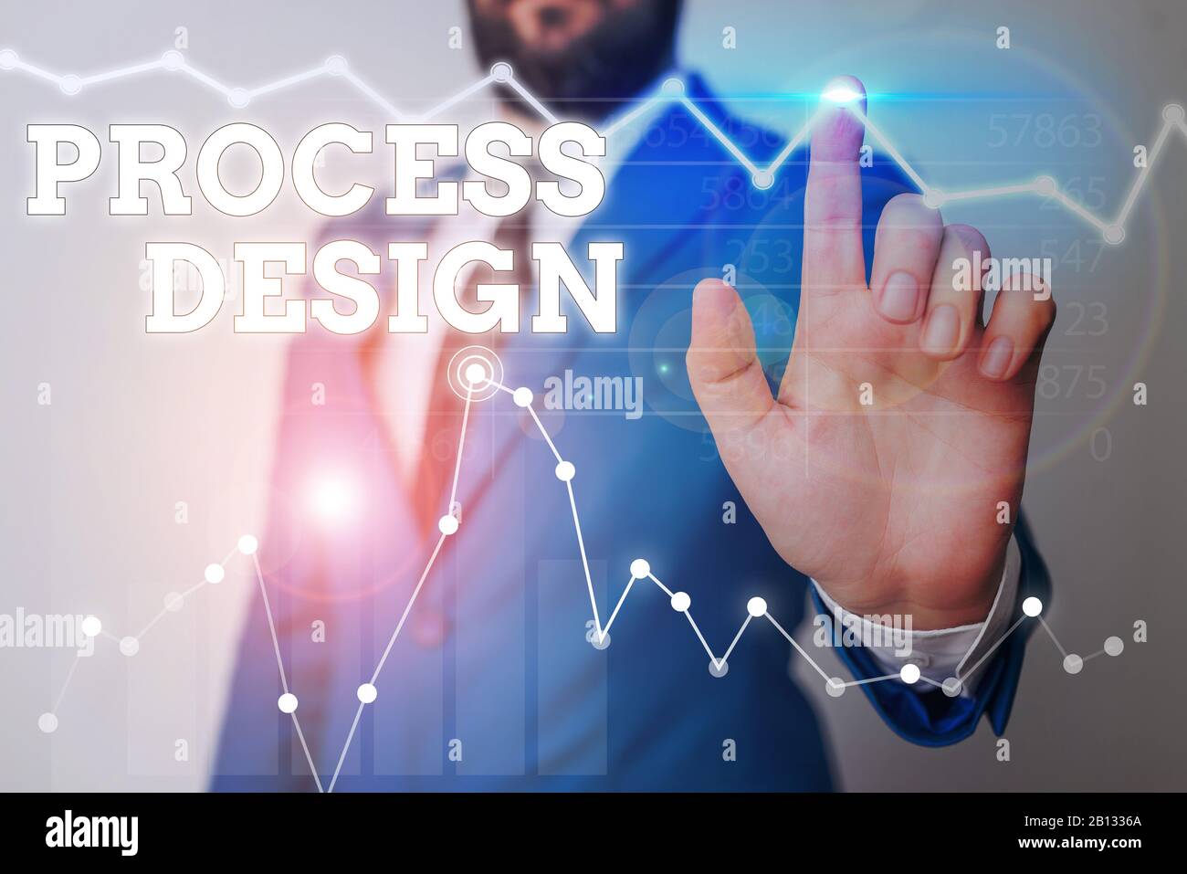 Writing note showing Process Design. Business concept for process of ...
