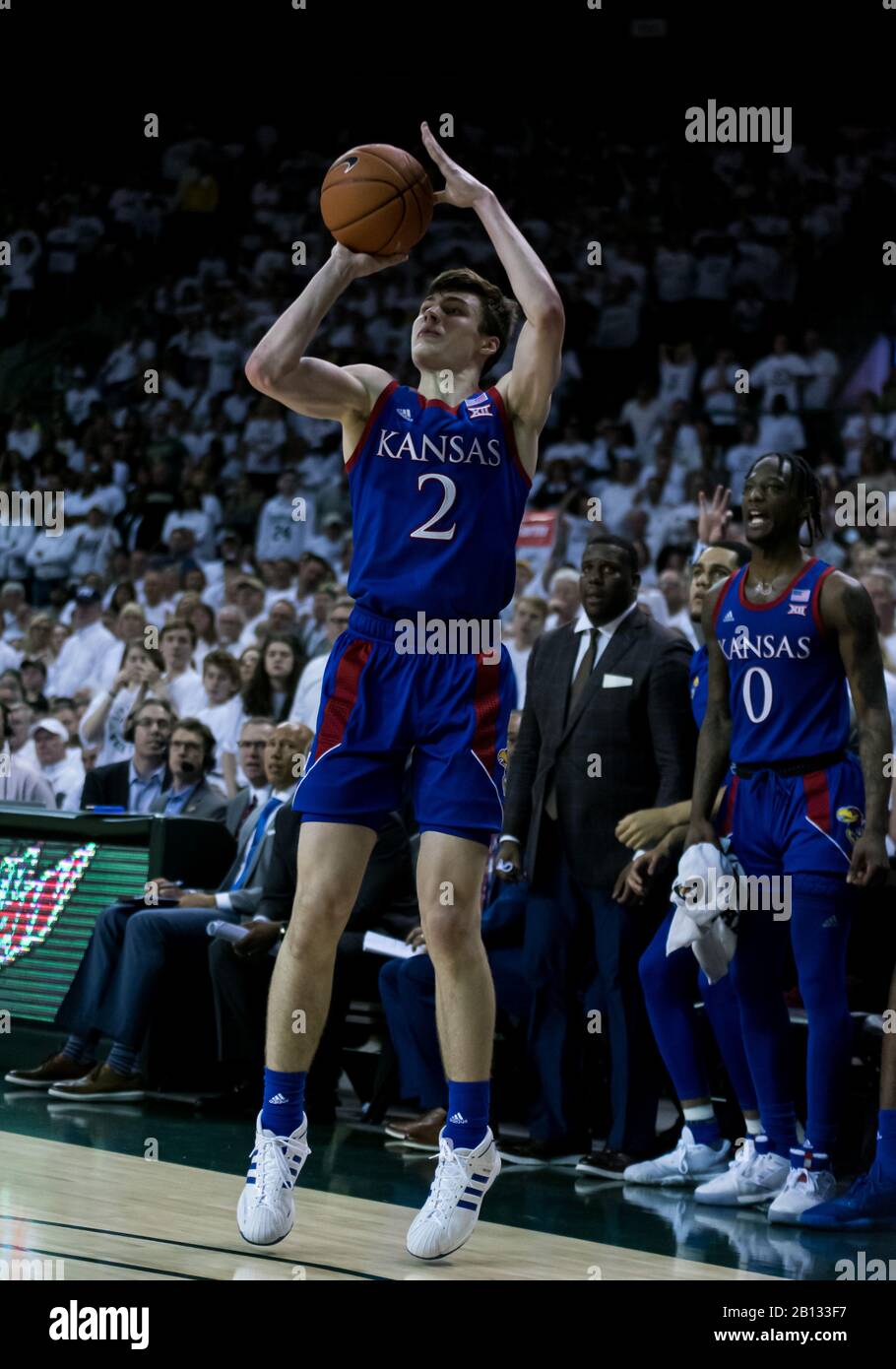 Waco, Texas, USA. 22nd Feb, 2020. Kansas Jayhawks guard Christian Braun ...