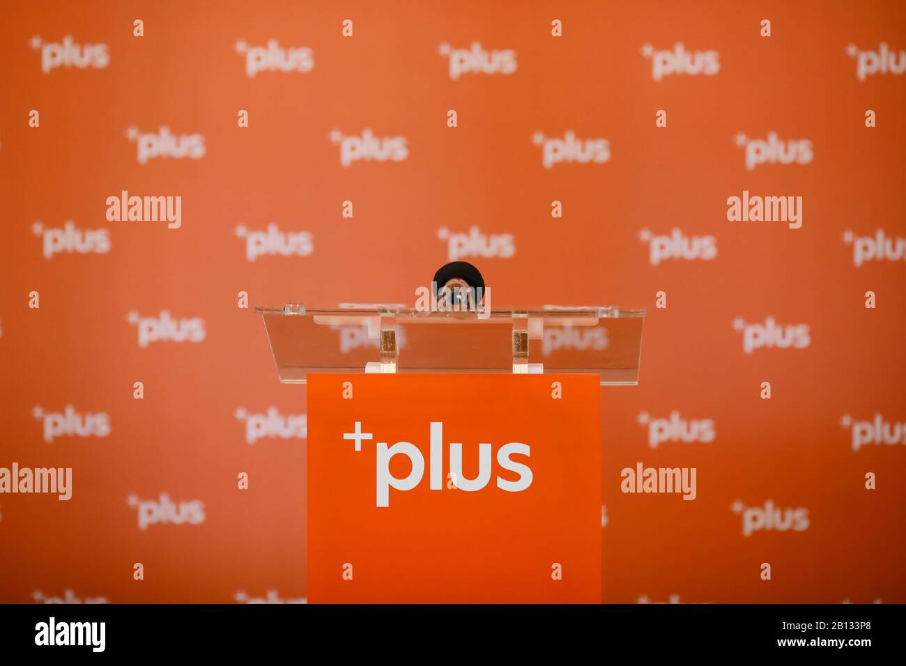 Bucharest, Romania - February 21, 2020: Details with the logo of the ...