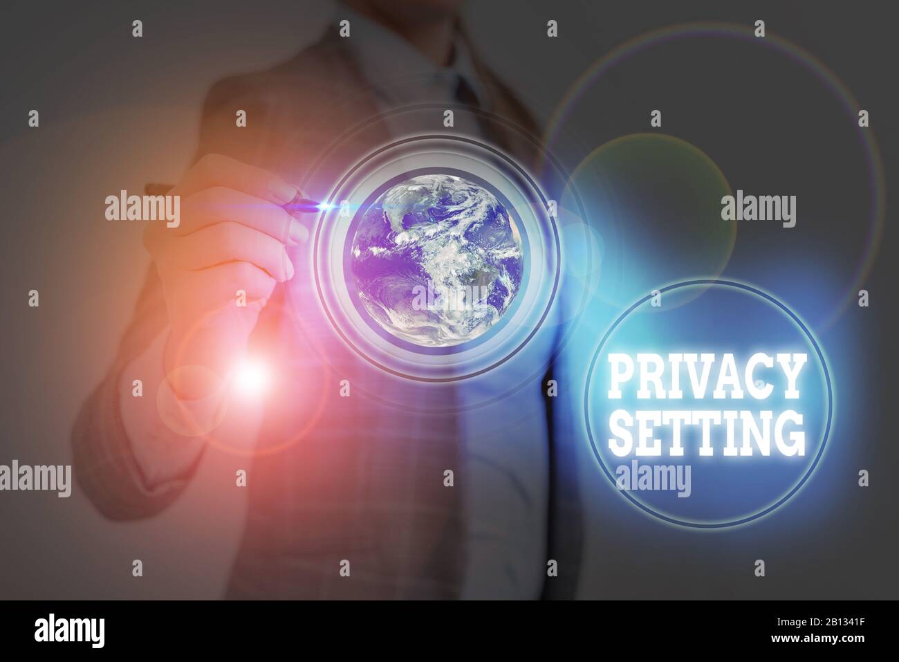 Writing note showing Privacy Setting. Business concept for limit the ...
