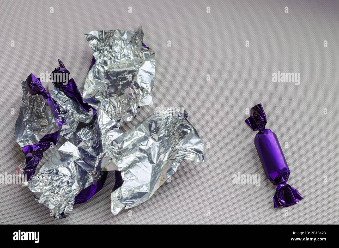 Sweet wrapper pollution hi-res stock photography and images - Alamy