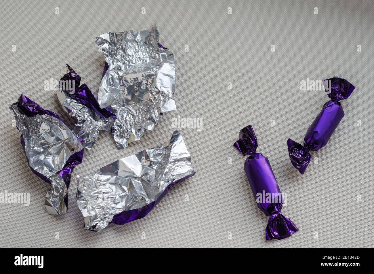 Sweet wrapper pollution hi-res stock photography and images - Alamy