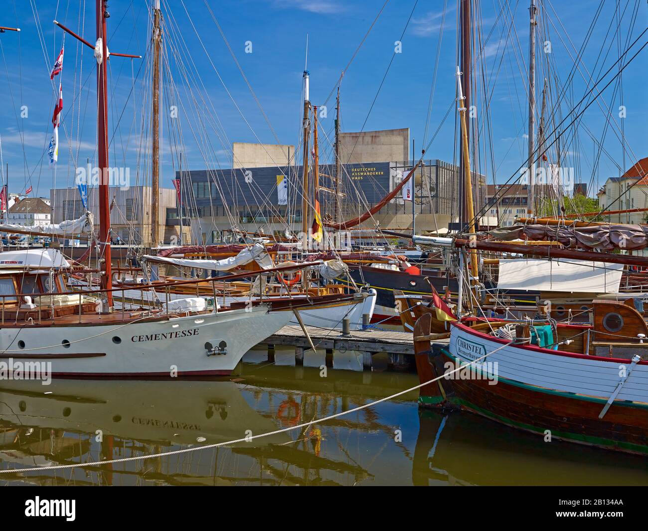 German Emigration Center and ships in Bremerhaven,Bremen,Germany Stock ...