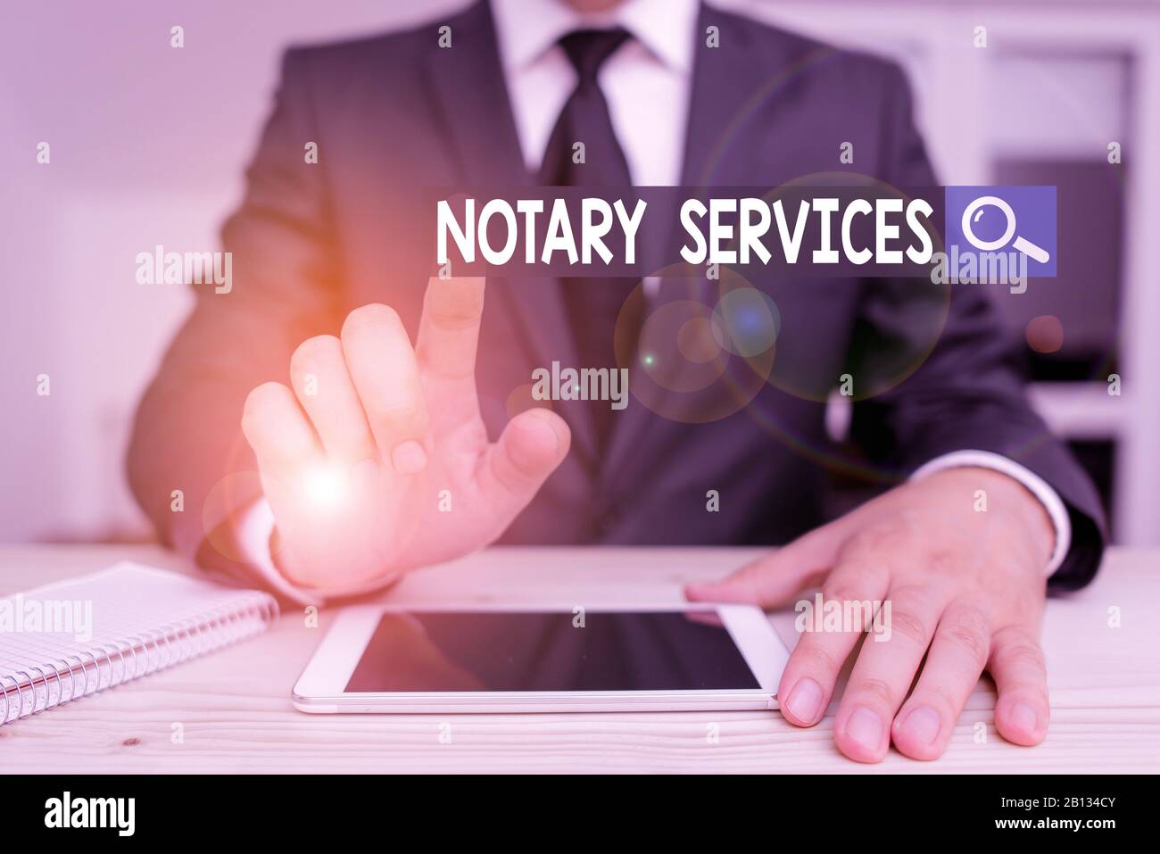 Writing note showing Notary Services. Business concept for services ...