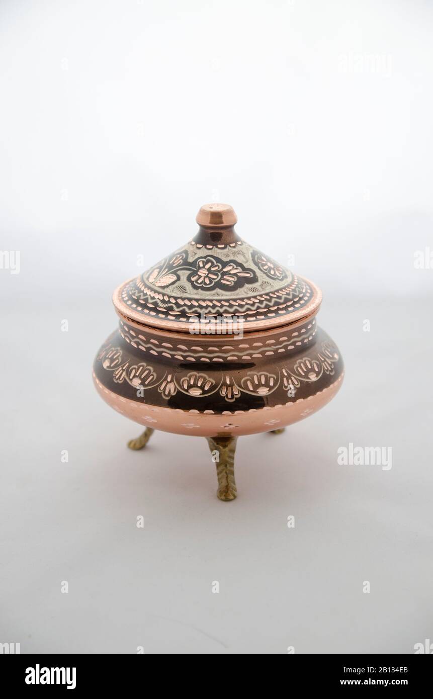 Copper Sugar Bowl Stock Photo - Alamy
