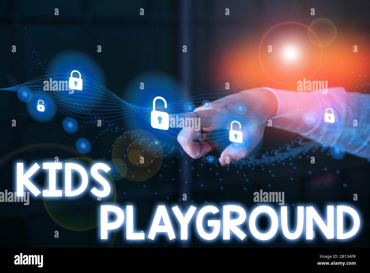 Writing note showing Kids Playground. Business concept for piece of ...