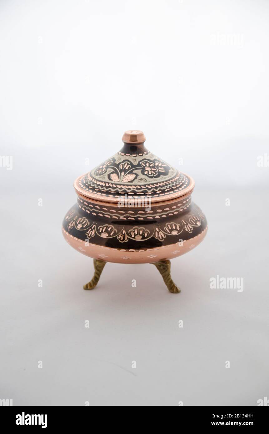 Copper Sugar Bowl Stock Photo - Alamy
