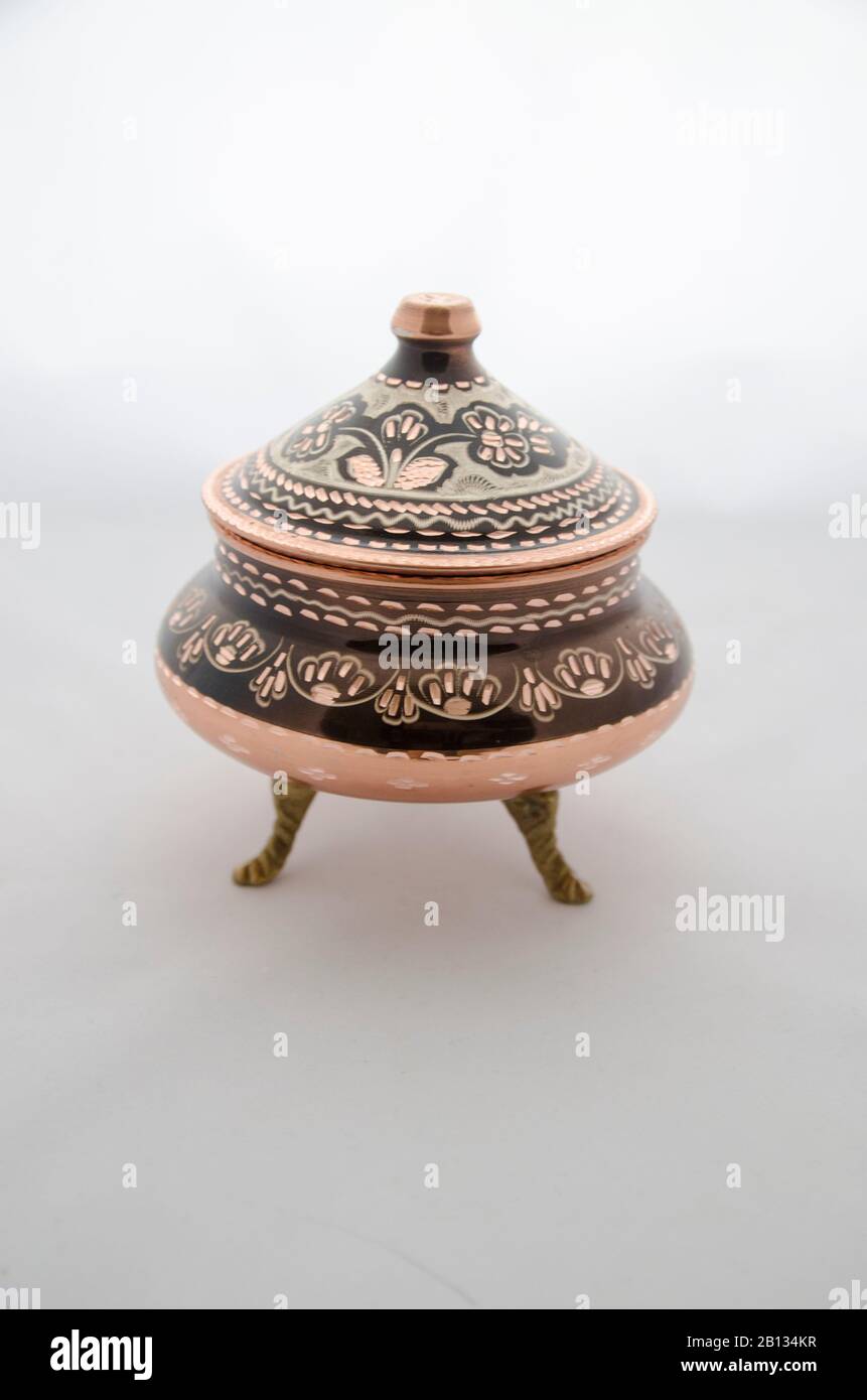Copper Sugar Bowl Stock Photo - Alamy