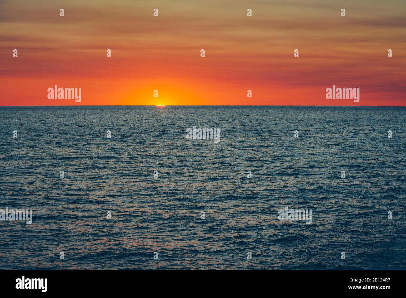 Sunset over the North Sea Stock Photo - Alamy