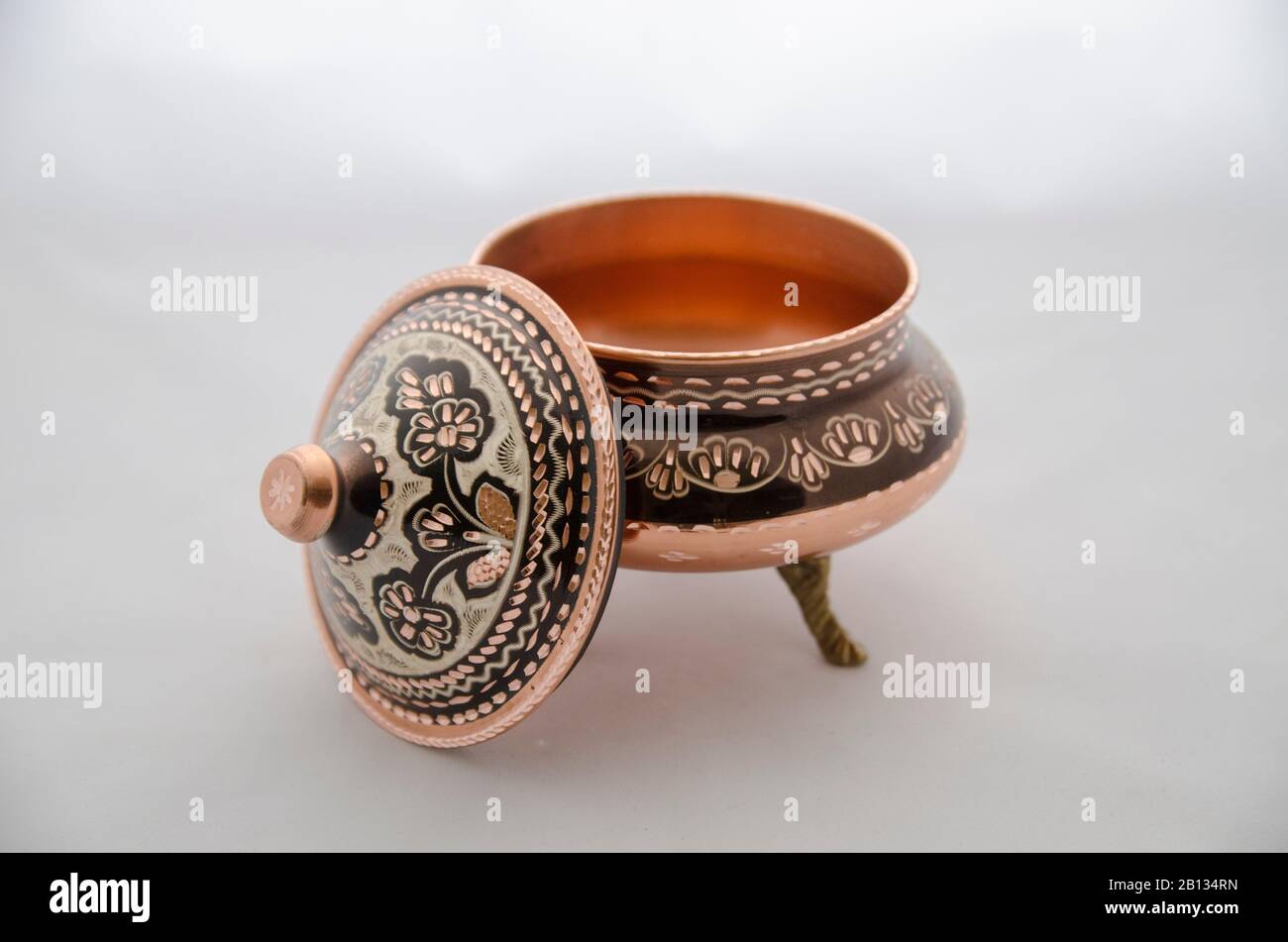 Copper Sugar Bowl Stock Photo - Alamy