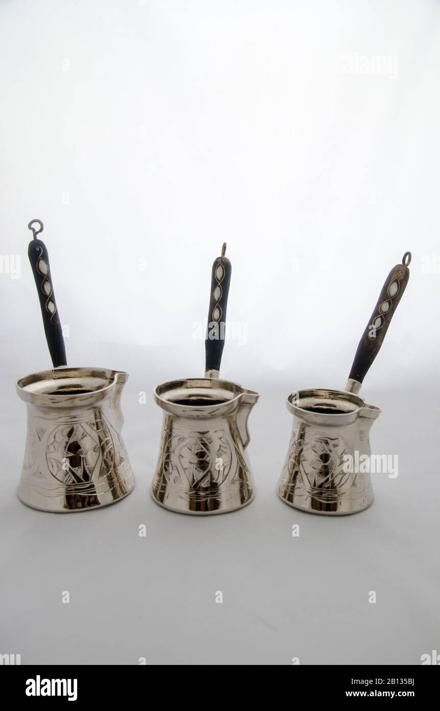 Turkish Coffee Pot Set Stock Photo - Alamy