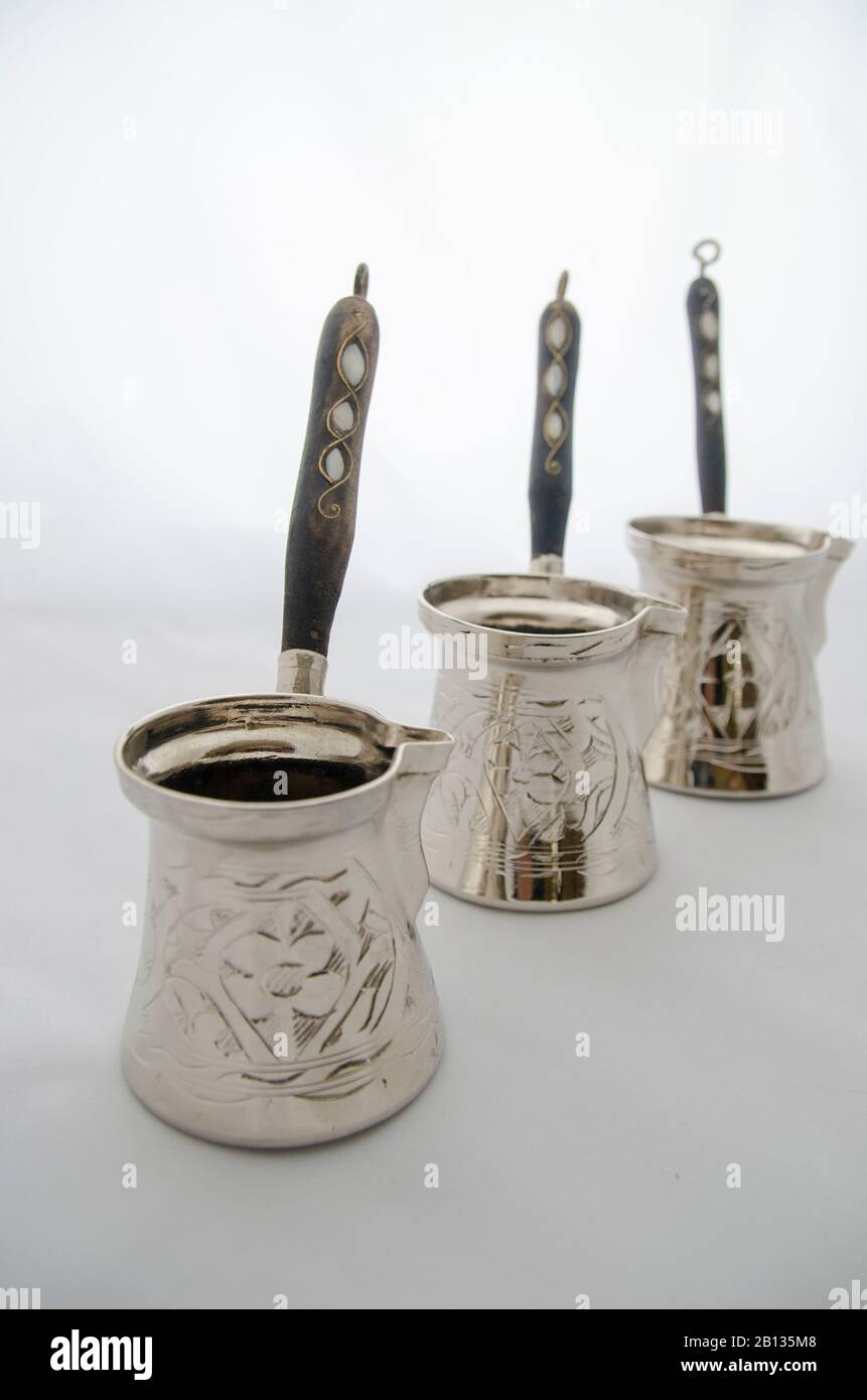 Turkish Coffee Pot Set Stock Photo - Alamy