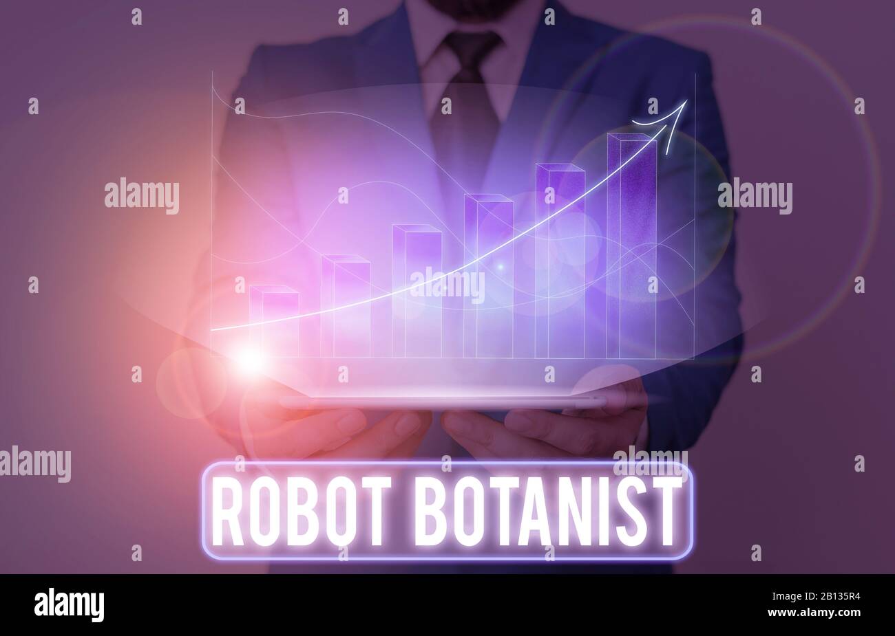 Word writing text Robot Botanist. Business photo showcasing Methods for ...