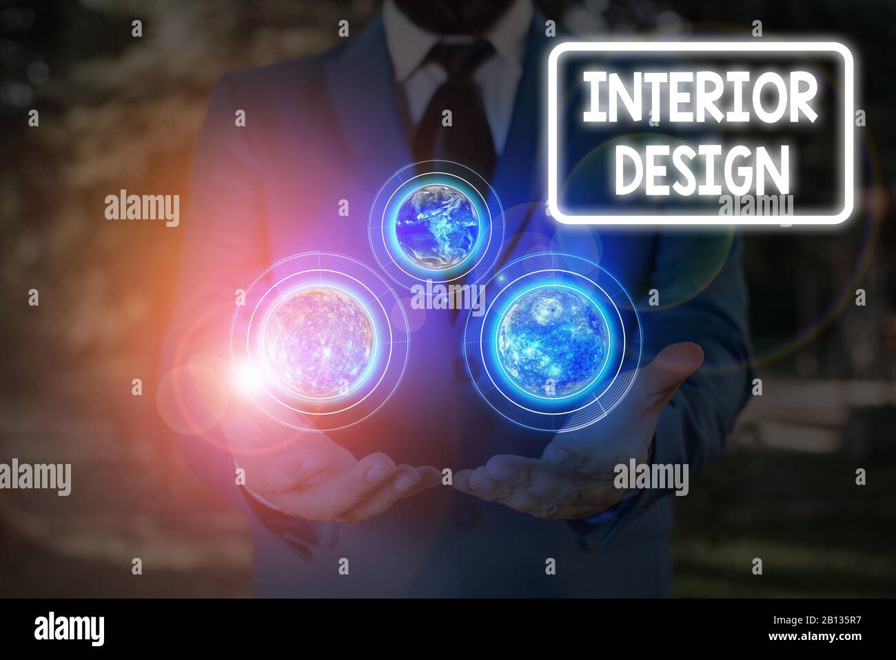 Handwriting text Interior Design. Conceptual photo the art of designing ...