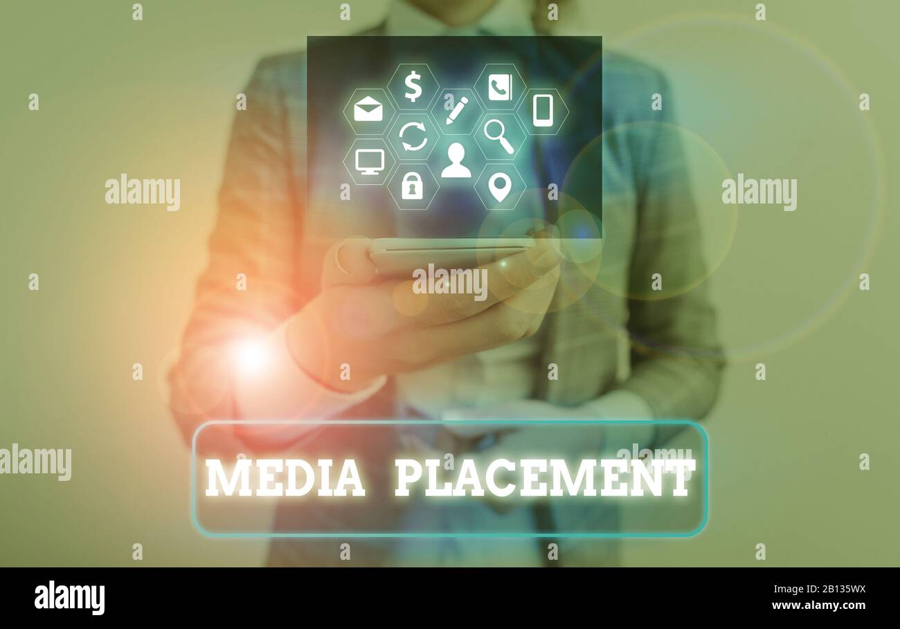 Conceptual hand writing showing Media Placement. Concept meaning the ...