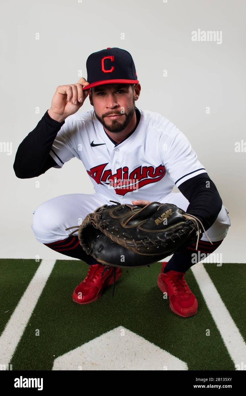Cleveland Indians catcher Beau Taylor poses for a portrait during photo ...