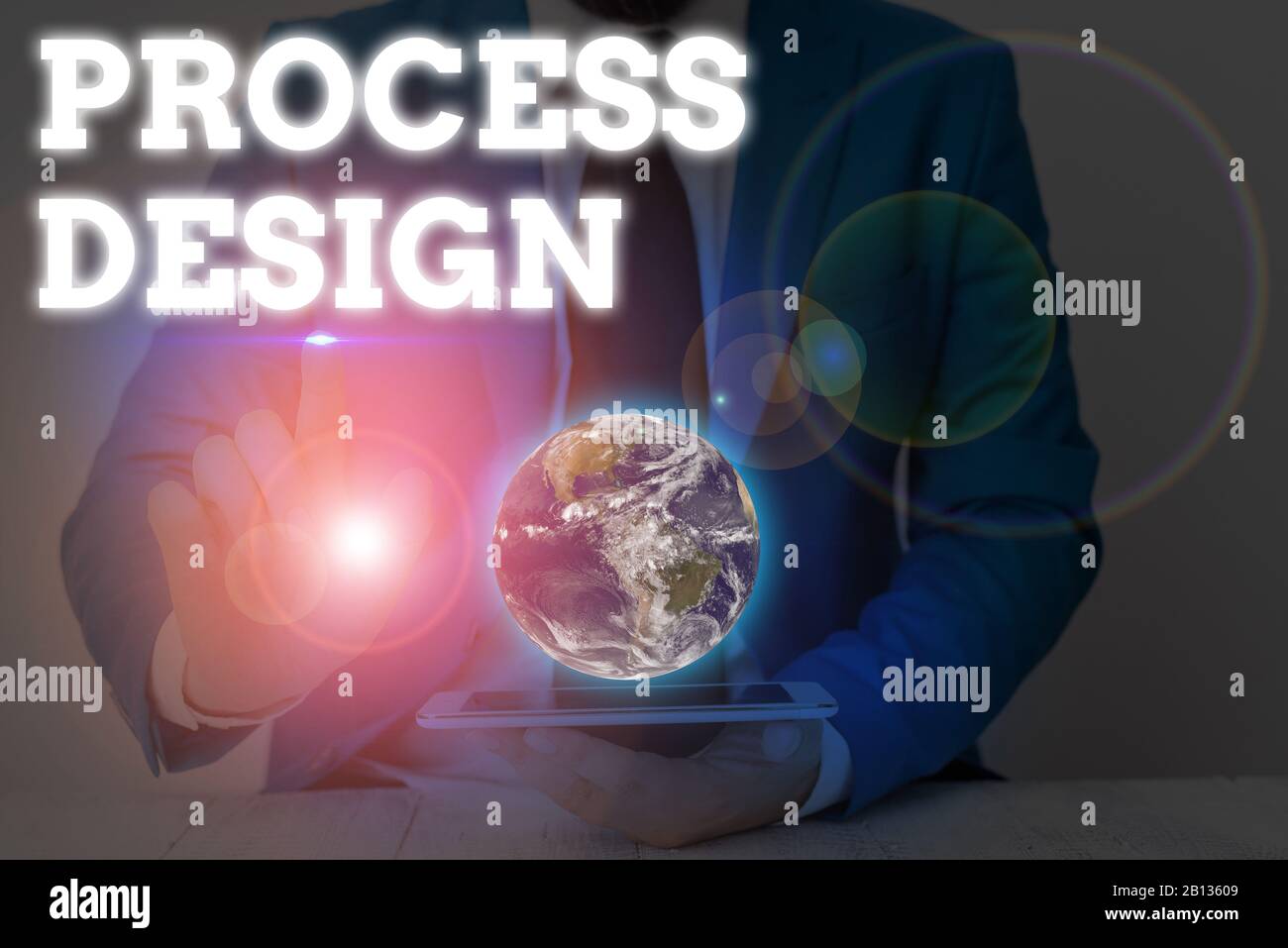 Writing note showing Process Design. Business concept for process of ...
