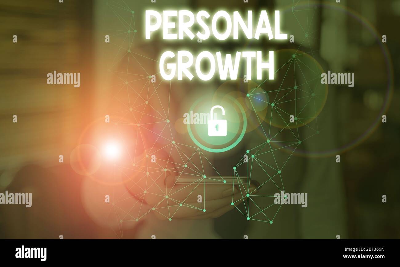 Text sign showing Personal Growth. Business photo showcasing ongoing ...