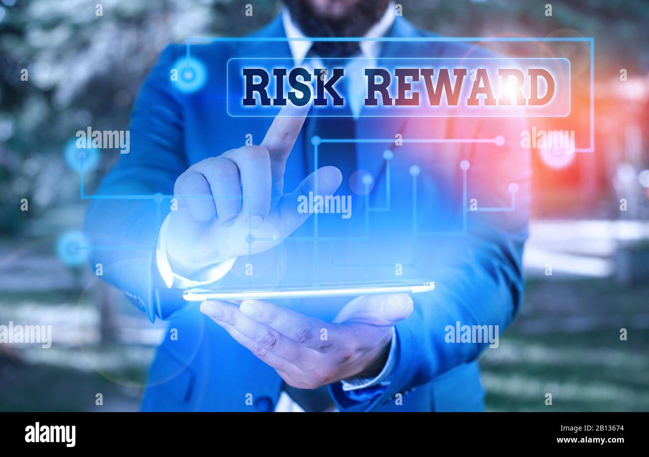 Conceptual hand writing showing Risk Reward. Concept meaning assess the ...